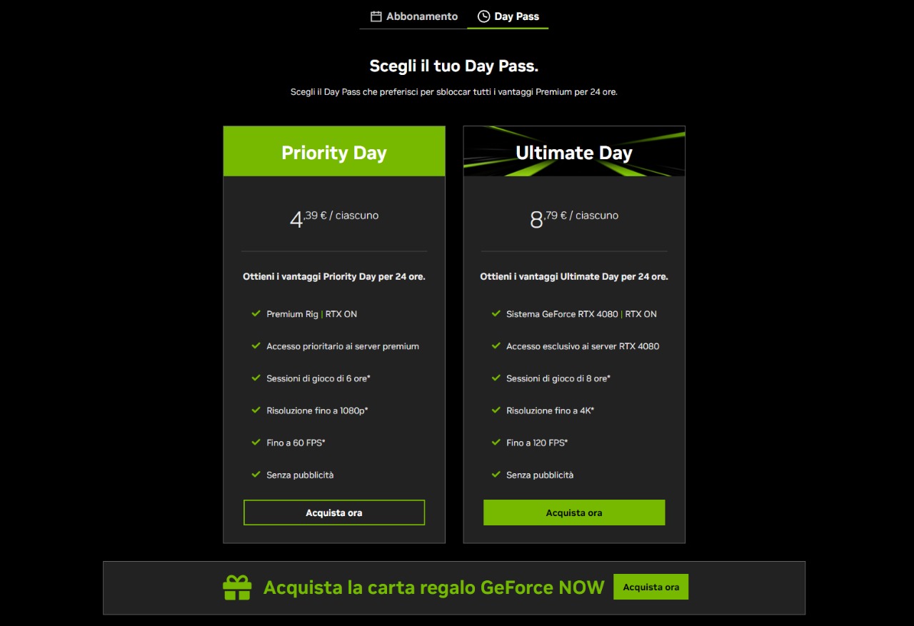 Nvidia GeForce Now: introdotti Day Pass e supporto a Reflex e G-Sync ...