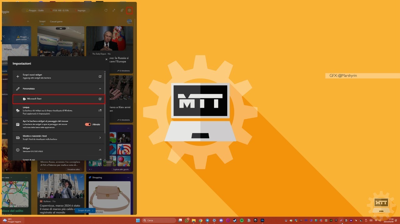 Windows 11: come personalizzare la schermata Widget - Morethantech
